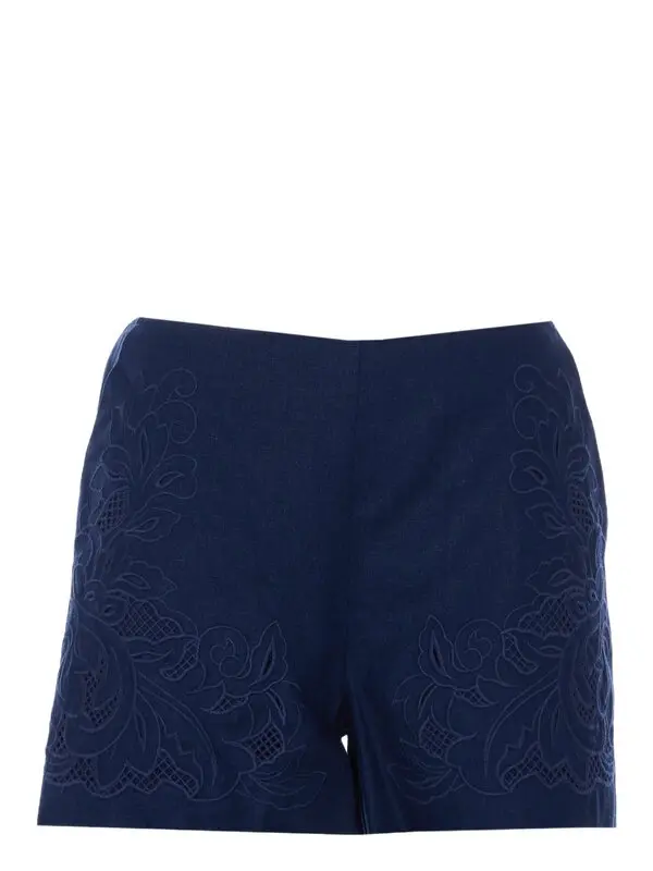 TWINSET Embroidered Tailored Shorts - Black