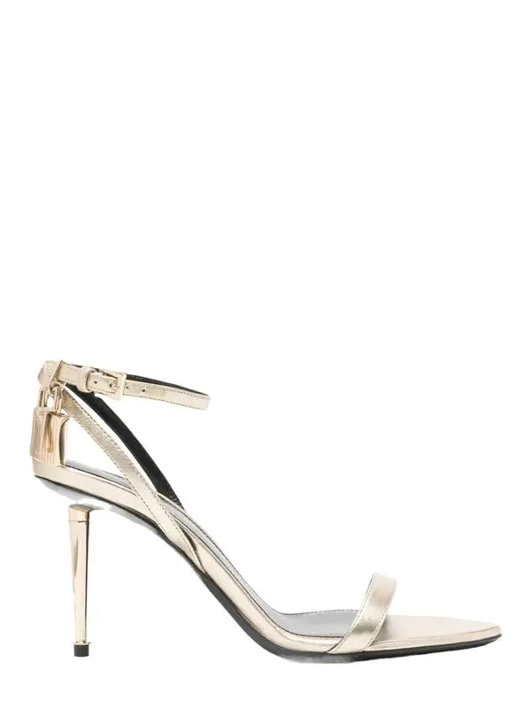 TOM FORD Ankle-strap Padlock High Heel Sandals - Nude