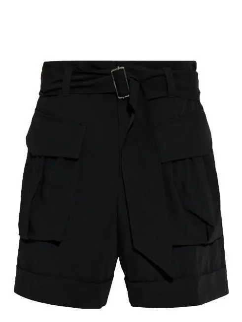 LANVIN Belted Cargo Shorts - Black