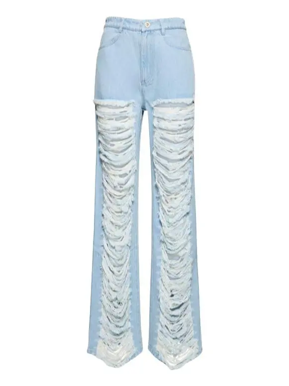 DION LEE Distressed Denim Trousers - Blue