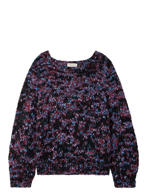 Dries Van Noten Oversized Frayed Sweater - Multi-color