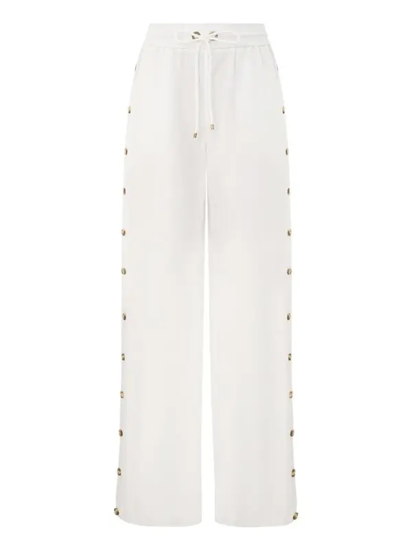 Zimmermann Side-button Drawstring Trousers - Ivory