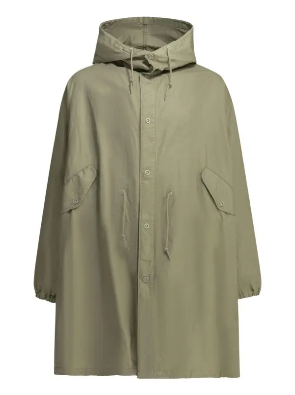Comme Des Garçons Homme Oversize Fit Hooded Parka - Grey