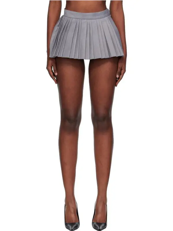 PUSHBUTTON Volumed Micro Skirt Pants - Brown