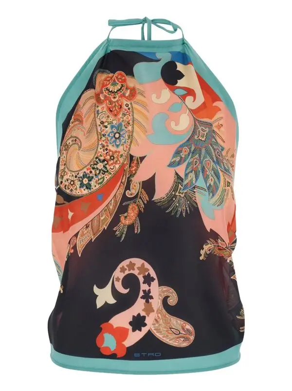 Etro Paisley Halterneck Top - Multicolor