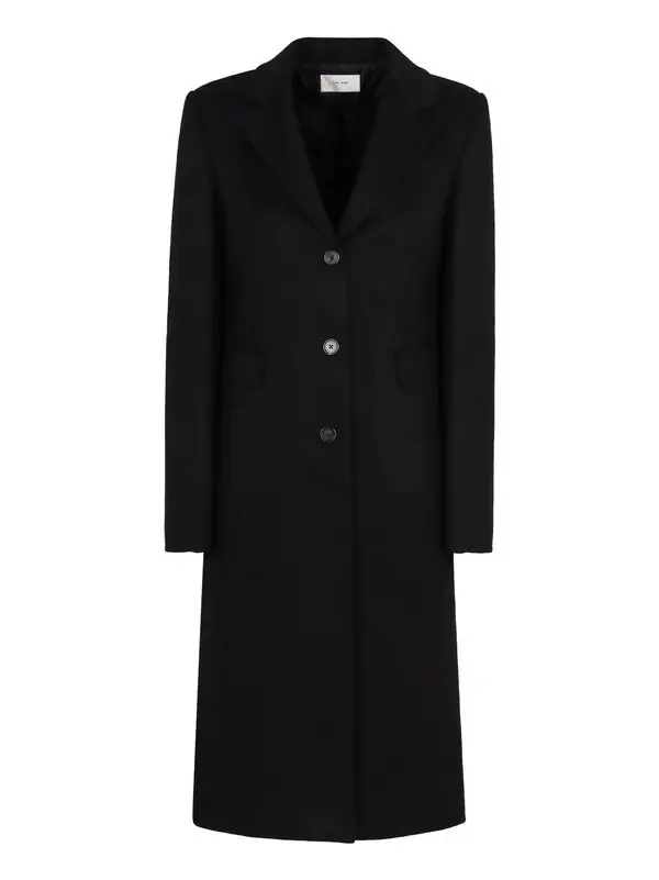 THE ROW Long Sleeved Single Breasted Coat - Black