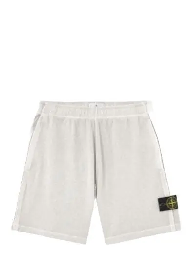 Stone Island Loose Wide-leg Fit Jogger Shorts - White