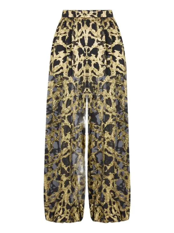 Nina Ricci Printed Palazzo Pants - Green