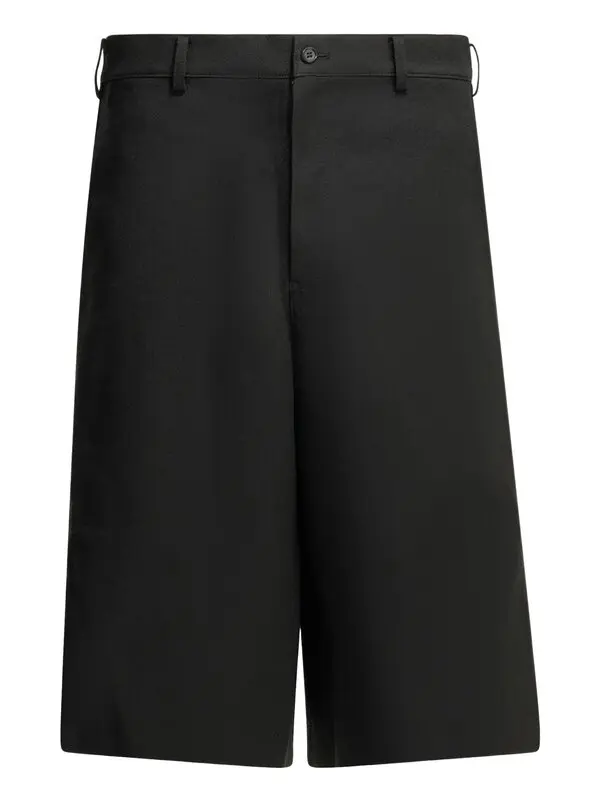 Comme Des Garçons Side Zipped Tailored Shorts - Black