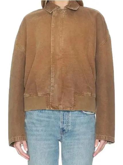 SLVRLAKE Long Sleeve Collared Jacket - Brown