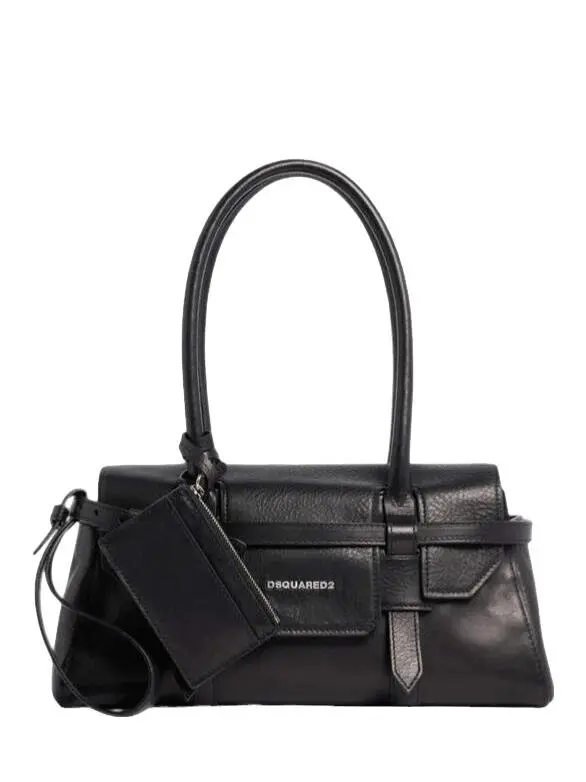 Dsquared2 Twin Pocket Shoulder Bag - Black