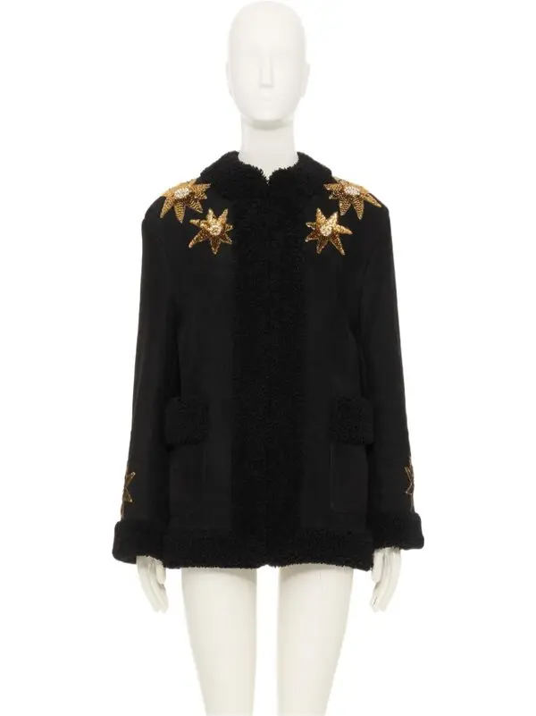 Valentino Garavani Embellished Leather Jacket - Black
