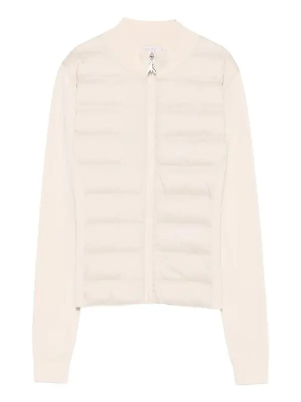 Patrizia Pepe Quilted Down Jacket With Zipper Closure - White