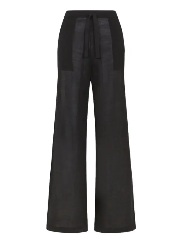 P.a.r.o.s.h Wide-leg Drawstring Trousers - Black