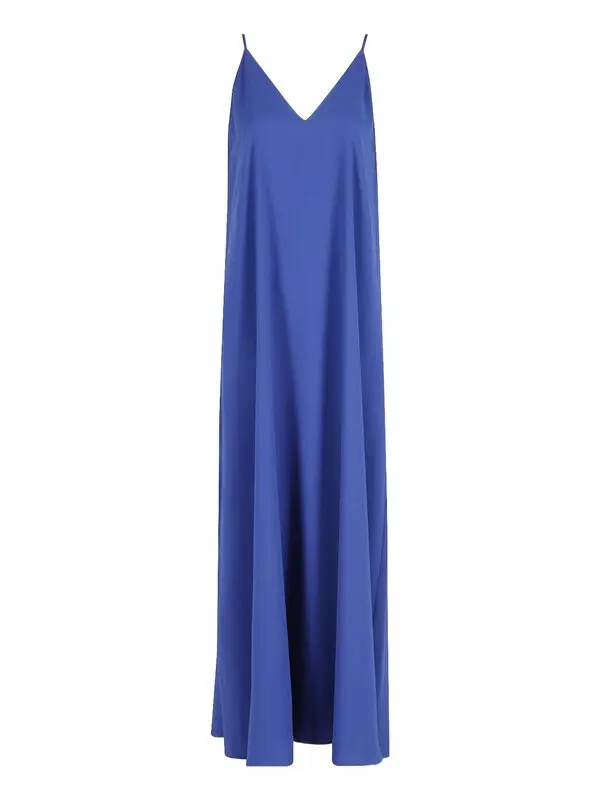 GIANLUCA CAPANNOLO Sleeveless V-neck Dress - Blue