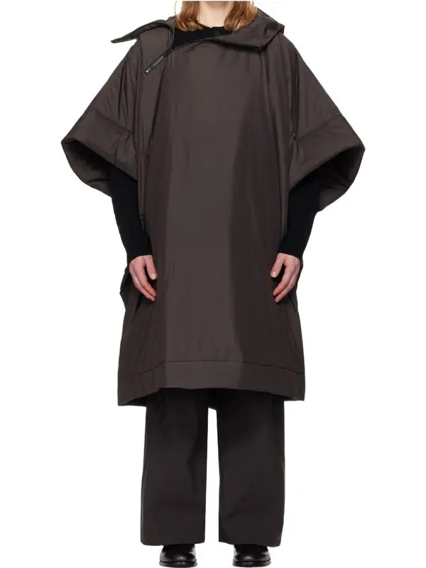 Issey Miyake Hooded Zip-fastening Padded Cape - Black