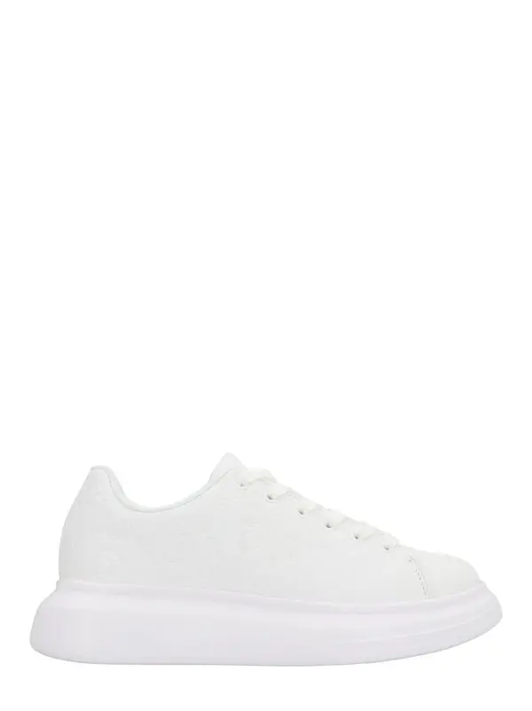 Just Cavalli Debossed Logo Platform Sneakers - White