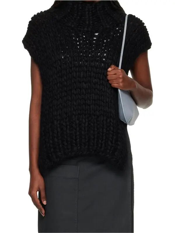 Issey Miyake Turtleneck Knit Sweater - Black