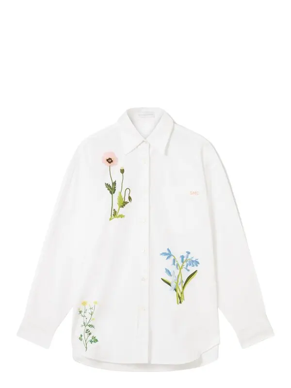 Stella McCartney Embroidered Floral Shirt - Pure White