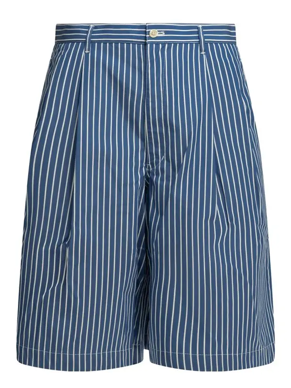 Comme Des Garçons Pinstripe Bermuda Shorts - Blue
