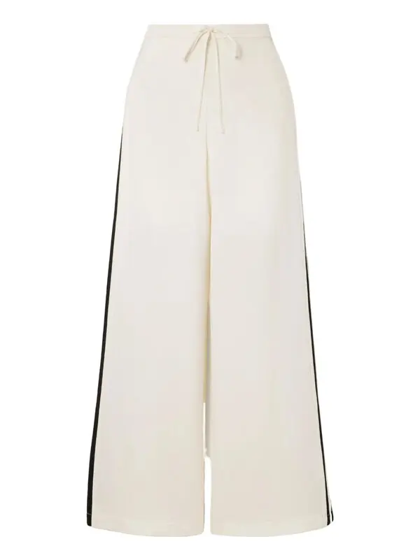 FRAME Striped Wide-leg Casual Pants - White