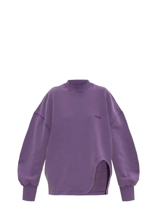 Attico Logo Embroidered Crewneck Sweatshirt - Purple