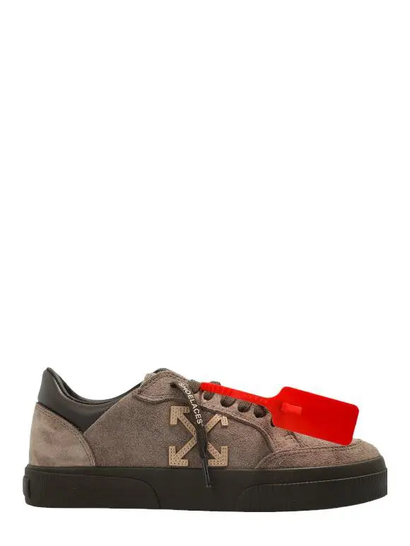 Off-White Logo Patch Perforated Lace-up Sneakers - Black