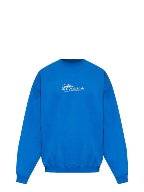 Vetements Slogan-embroidered Sweatshirt - Blue