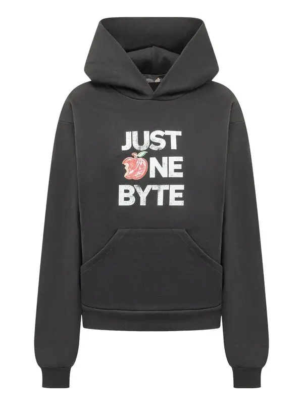 Coperni Just One Byte" Printed Hoodie - Black