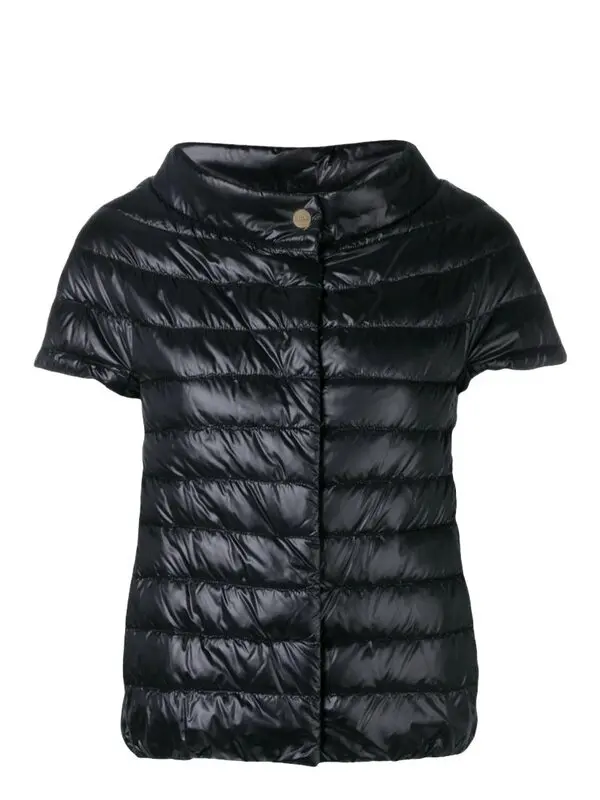 Herno Quilted Short Sleeve Vest - Black