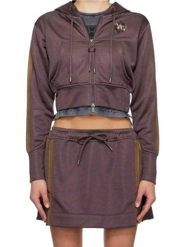 VIVIENNE WESTWOOD Striped Leo Hoodie - Brown