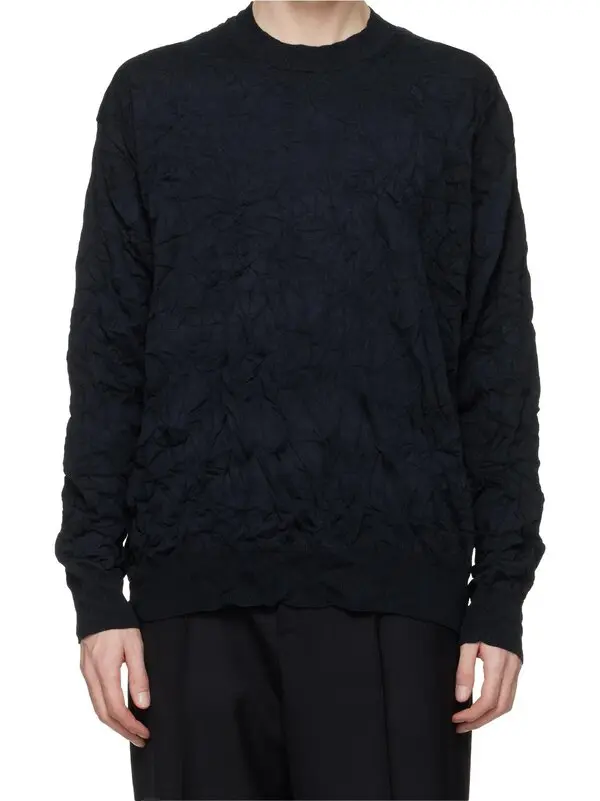 Comme Des Garçons Pleated Knitwear - Deep Navy Blue