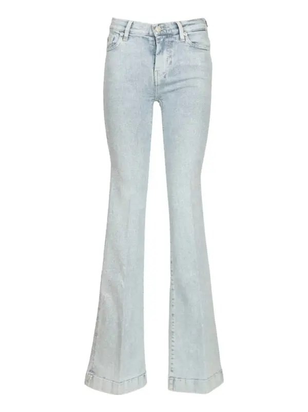 7 For All Mankind Dojo Sparkling Flare Jeans - Green