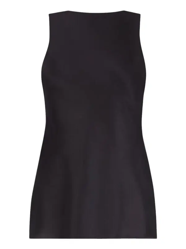 Nina Ricci Sleeveless Draped Top - Black