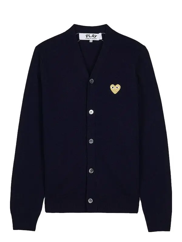 Comme Des Garçons Long-sleeved Knitwear - Navy Blue