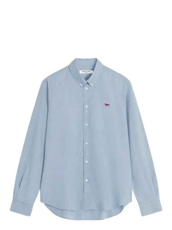 Maison Kitsuné Button-down Long-sleeved Shirt - Blue