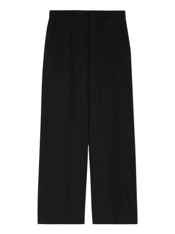 Balenciaga Pressed Crease Tailored Trousers - Black