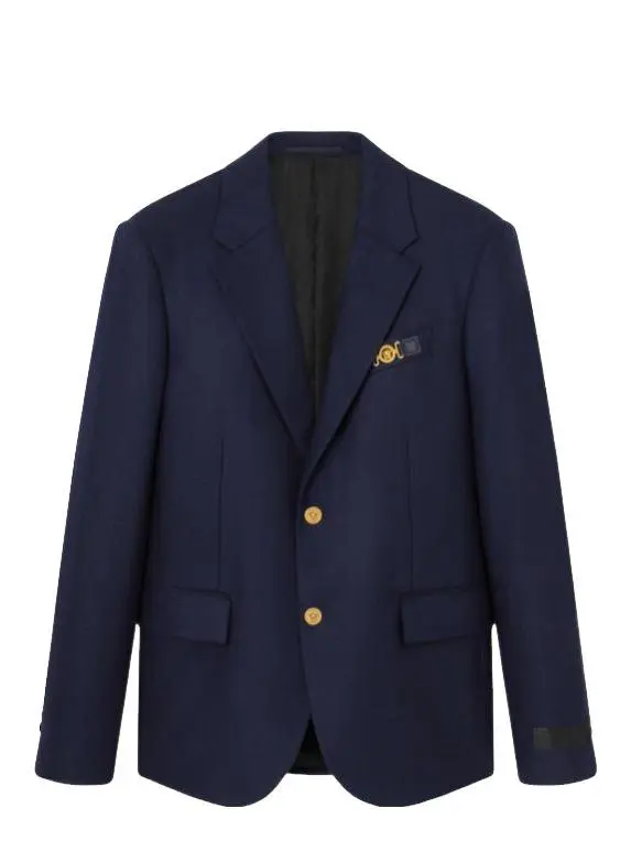 Versace Single-breasted Tailored Blazer - Blue