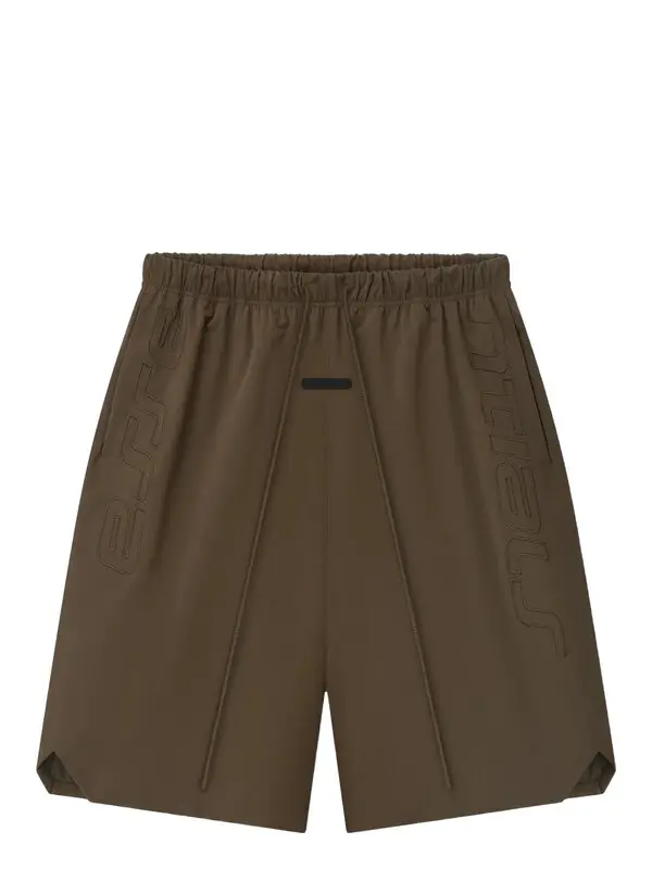 Fear Of God Active Trace Embroidered Shorts - Brown
