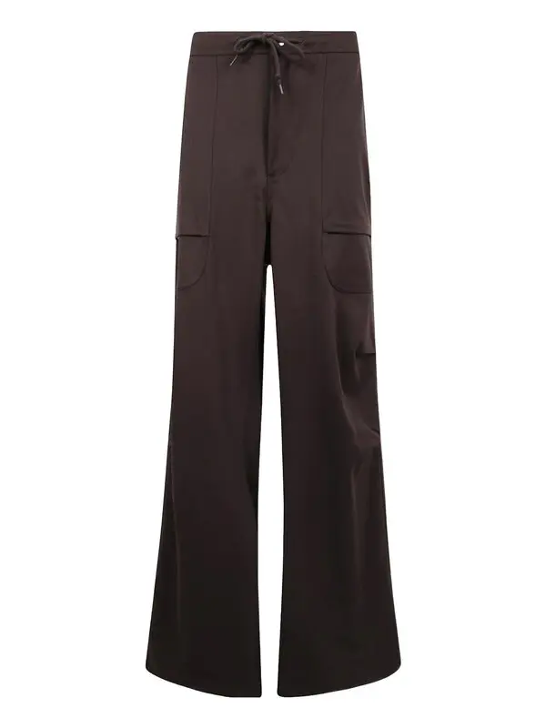 ENTIRE STUDIOS Flap-pocket Wool Trousers - Black