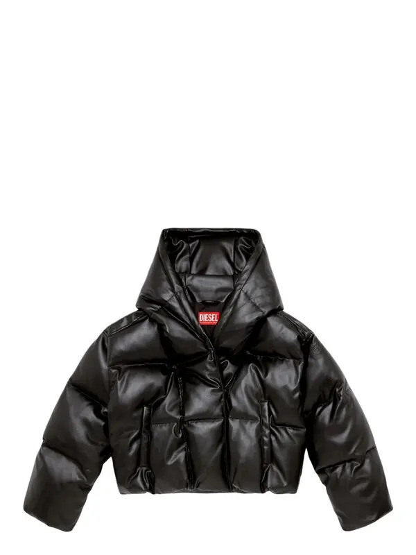 DIESEL® W-illey Hooded Puffer Jacket - Black