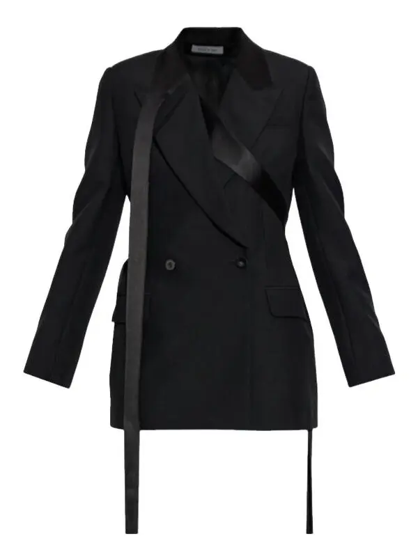 Alexander McQueen Double-breasted Blazer With Strap Detail - Black