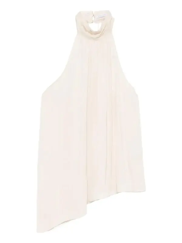 Patrizia Pepe Halter Neck Sleeveless Top - White