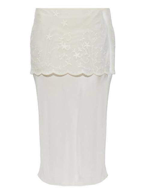 Posse Cove Embroidered Midi Skirt - No