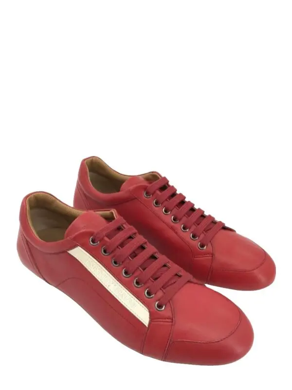 Emporio Armani Logo Lace-up Sneakers - Red