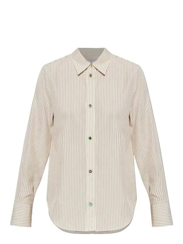 Paul Smith Striped Long Sleeve Shirt - Nude