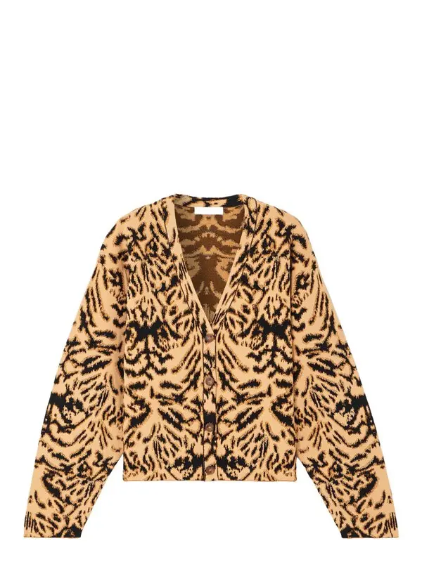 Ulla Johnson Jacquard Knit Cardigan - Nude