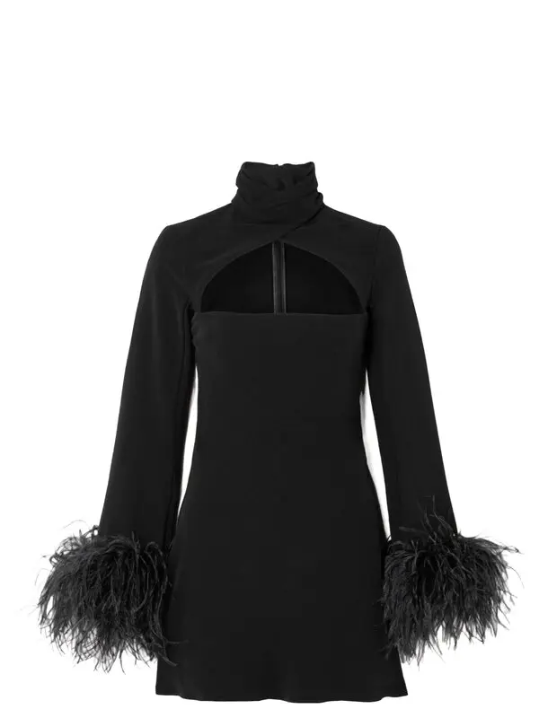 16Arlington Feather-edge Lace Dress - Black
