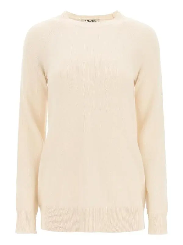Max Mara Long Sleeve Round Neck Pullover - Off White