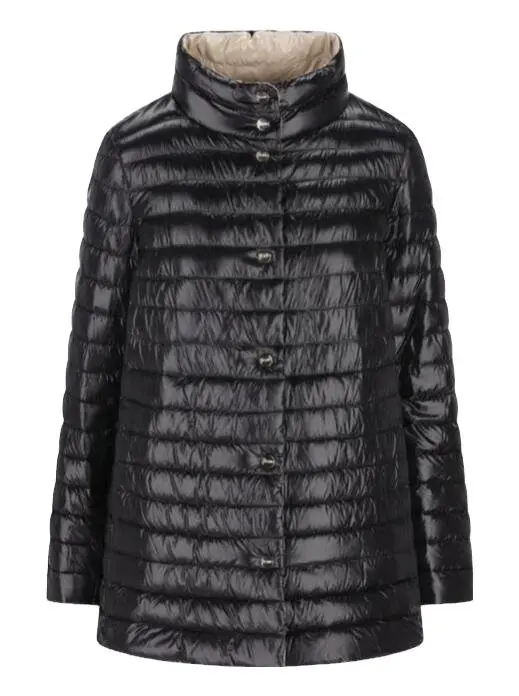 Herno Reversible Button-up Down Jacket - Black